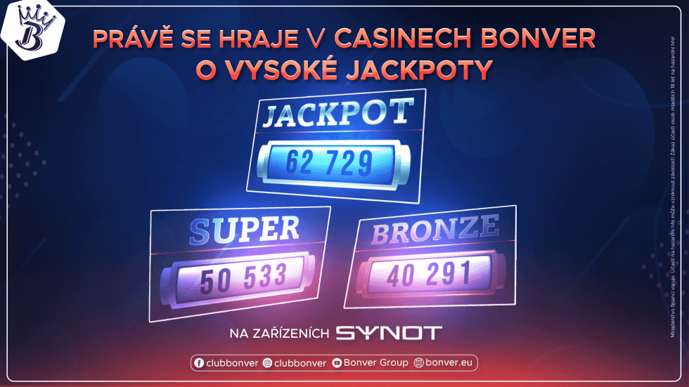 JACKPOTY na VLT SYNOT rostou! | Casina a Cluby Bonver